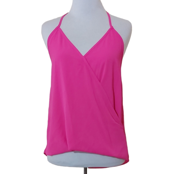 Sophie Rue | Tops | Sophie Rue Hot Pink Halter Tank Top Criss Cross ...